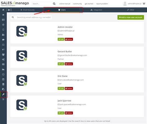 Creating And Managing User Accounts Support Salesmanago