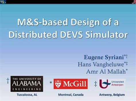 PPT M S Based Design Of A Distributed DEVS Simulator PowerPoint