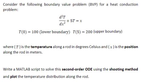 Solved Consider The Following Boundary Value Problem Bvp