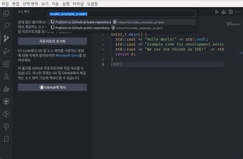 vscode github 연결