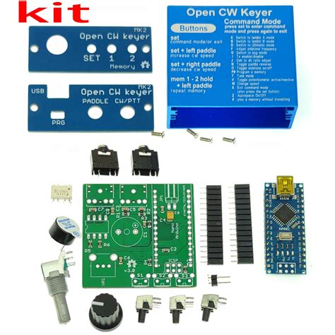 Open Cw Keyer Mk2 Kit With Aluminum Case Usb Port