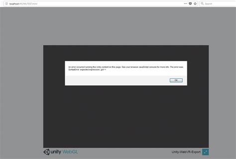 C Can Not Upload Unity Webgl In Asp Net With An Error Of The Error Was Syntaxerror