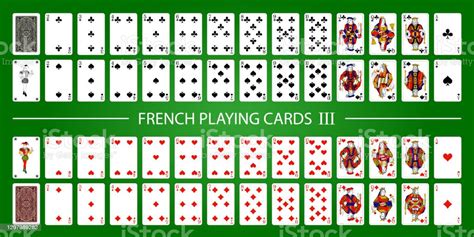 포커 플레이 카드 전체 갑판 별도의 레이어의 녹색 배경 로얄 플러시에 대한 스톡 벡터 아트 및 기타 이미지 로얄 플러시 왕족 가득 찬 Istock