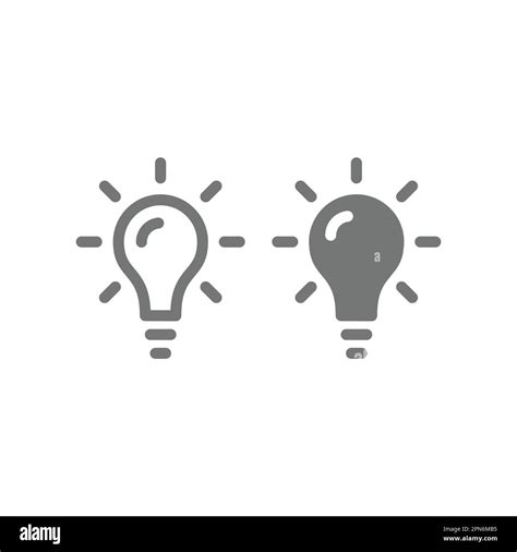 Lightbulb Black Vector Icon Simple Bright Light Bulb Idea Symbol