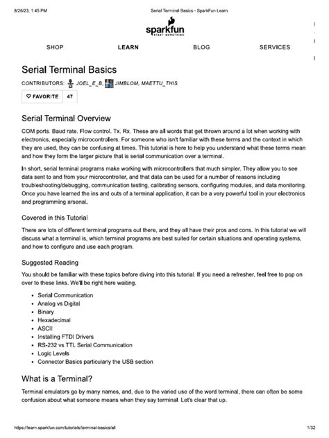 Serial Terminal Basics Pdf Serial Terminal Basics Pdf