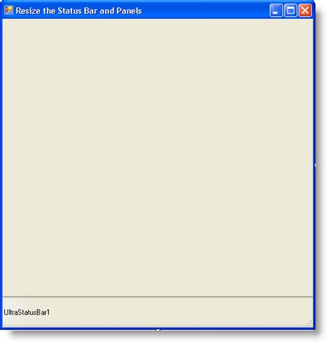Resize The Status Bar And Panels Infragistics Windows Forms Help