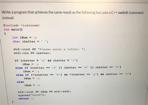 Solved Write A Program That Achieves The Same Result As The