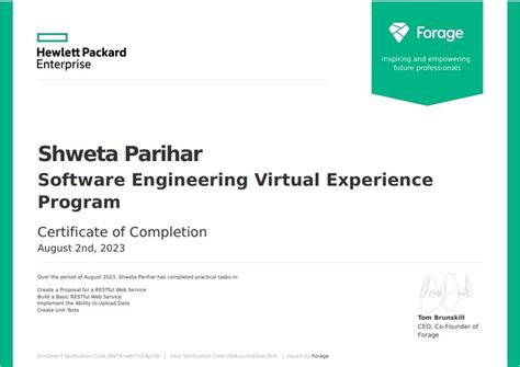 shweta parihar on linkedin programming forage opportunity