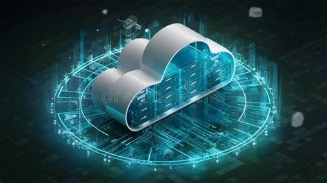 Futuristic Cloud Computing Network Concept Cutting Edge Technology