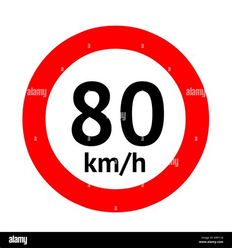 Speed Limit 80 Traffic Sign Stockfotos And Speed Limit 80 Traffic Sign