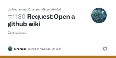 Request Open A Github Wiki Issue Ltxprogrammer Changed Minecraft Mod Github