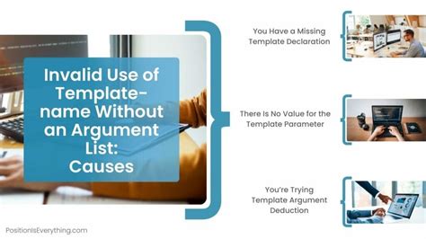 invalid use of template name without an argument list fixed position is everything