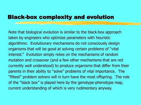 ppt an introduction to black box complexity powerpoint presentation