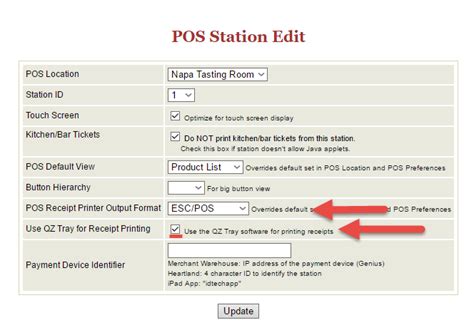 Wineweb Qz Tray Implementation For Receipt Printers
