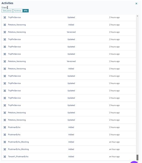 Activities View For Apis Should Show Runtime Name Issue