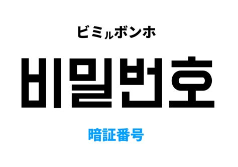 韓国語で暗証番号 비밀번호 の意味と発音を学ぼう