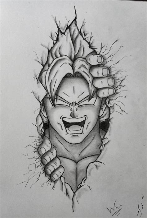 Dragon Ball Z Characters Drawings In Pencil