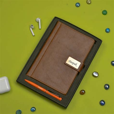 Classy Executive Diary Classic Metal Pen Brown At Rs 104900
