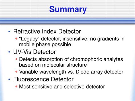 Ppt Hplc Detectors Uv Vis Fluorescence Powerpoint Presentation Free Download Id 252553