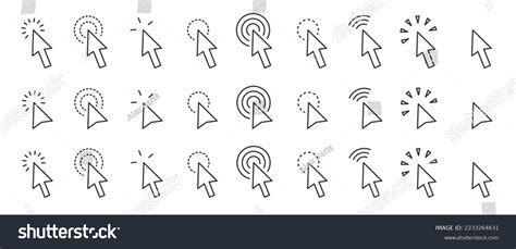 Cursor Arrow Icons Computer Mouse Click Stock Vector Royalty Free 2233264631 Shutterstock