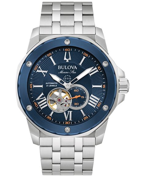 Bulova Marine Star Series A Mens Automatic Chronograph Silver Tone