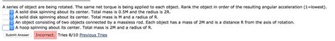 Solved A Series Of Object Are Being Rotated The Same Net Chegg Com
