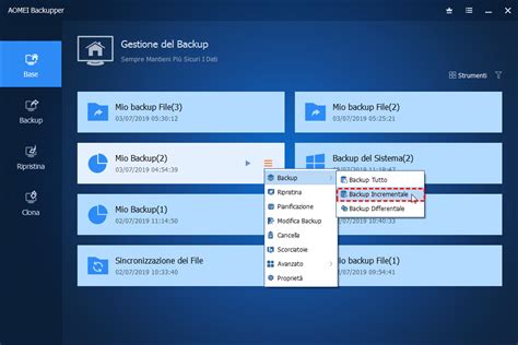 Aomei Gratis Programma Backup Incrementale E Differenziale
