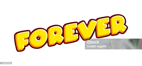 영원히 흰색의 다채로운 텍스트 효과 디자인 벡터에 격리 된 현대 텍스트 문구 레터링 영어로 된 텍스트 또는 비문 현대적이고 창의적인 디자인에는 빨간색 주황색 노란색이