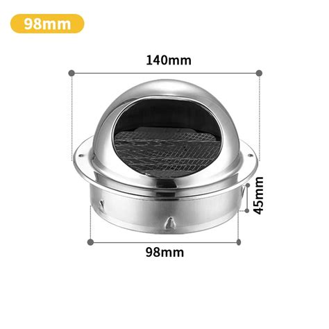 ฝาครอบช่องระบายอากาศ สแตนเลส เกรด 304 มีตาข่ายกันแมลง ขนาด 4 5 6 นิ้ว Th