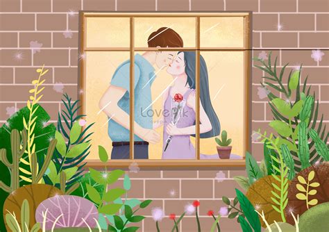 520 발렌타인 데이 커플 일러스트 무료 다운로드 Lovepik