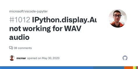 IPython Display Audio Not Working For WAV Audio Issue 1012