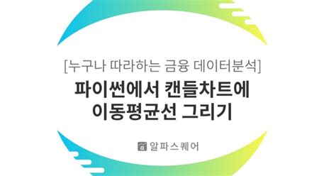 누구나 따라 하는 금융데이터 분석 파이썬에서 캔들차트에 이동평균선 그리기 네이버 블로그