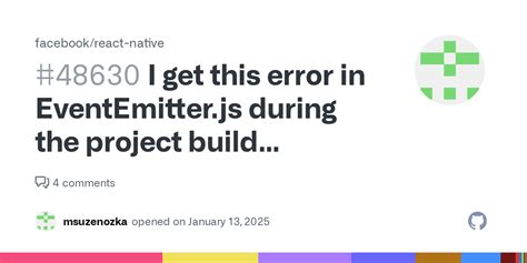 I Get This Error In Eventemitterjs During The Project Build Process · Issue 48630 · Facebook