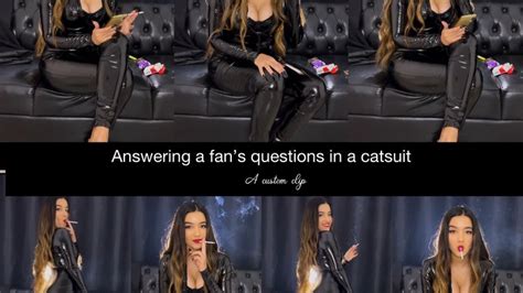 Answering A Fan S Questions In A Catsuit A Custom Clip Smoking Angie Clips Sale