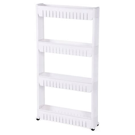 Полиця кухонна на колесах біла Bonro B04 купити онлайн на Rozetka