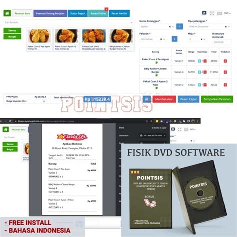 DVD Software Aplikasi Restoran Cafe Lengkap Source Code PHP CI Lazada