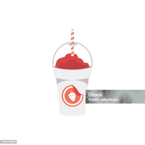 딸기 밀크 쉐이크 또는 요구르트를 마시는 플랫 벡터 일러스트 고립 귀여운에 대한 스톡 벡터 아트 및 기타 이미지 귀여운 냉동 요구르트 냉동된 Istock