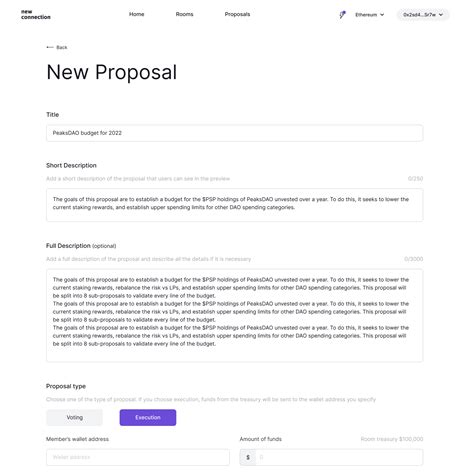 Add Execution Proposal Function · Issue 101 · New Connectionnewconnection Web · Github