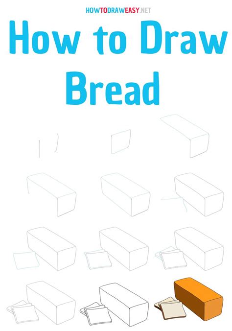 How To Draw Bread Step By Step Draw Drawings Food Drawing