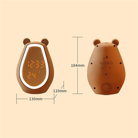 곰 알람 시계 Led 디지털 침묵의 침대 램프 램프 블루투스 스피커 Usb 충전 어린이 만화 야간 조명 블루투스 소규모