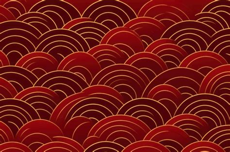 Elegant Red Wave Pattern Premium Ai Generated Vector
