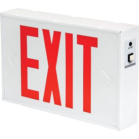 LED Exit Sign Hardwired Steel Holliston S Inc
