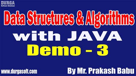 Data Structures And Algorithms Tutorials Demo 3 By Mr Prakash Babu On 23 09 2022 7pm Ist