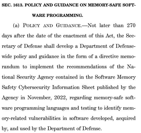 memorysafety rust cybersecurity dod ndaa dan lorenc