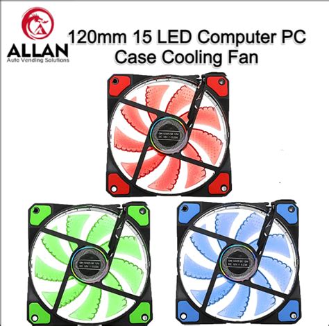 Allan Mm LED Computer PC Case Cooling Fan V With Rubber Quiet Molex Connector Pin