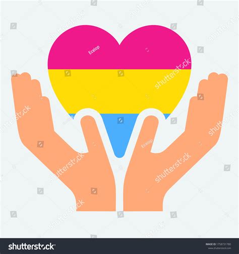 Pansexuality Pride Flag Heart Shape Icon Stock Vector Royalty Free 1758731780 Shutterstock