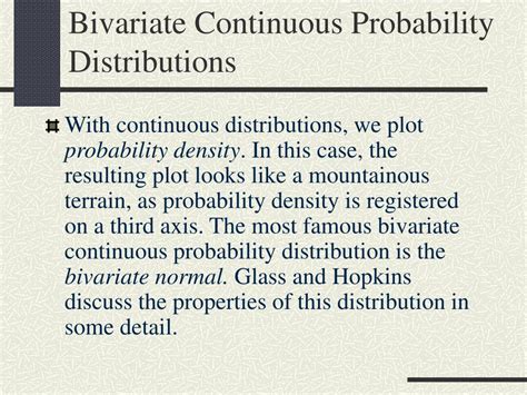 Ppt Conditional Distributions And The Bivariate Normal Distribution Powerpoint Presentation