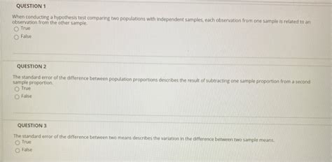 Solved QUESTION When Conducting A Hypothesis Test Chegg