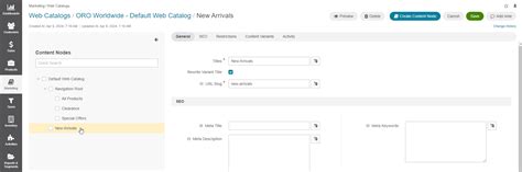 Use Web Catalog Nodes As Root Nodes Example Orocommerce Orocrm And