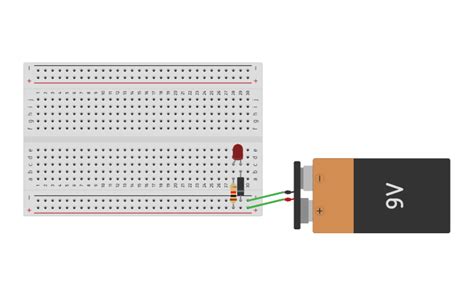 Circuit Design Encender 1 Led Tinkercad